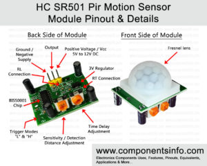 HC SR501 PIR Motion Sensor Module Pinout, Datasheet & Details ...