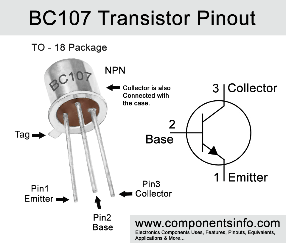 BC107 Transistor Pinout Applications Features And Other Detailed Info BC107 Transistor Pinout Applications Features And Other Detailed Info