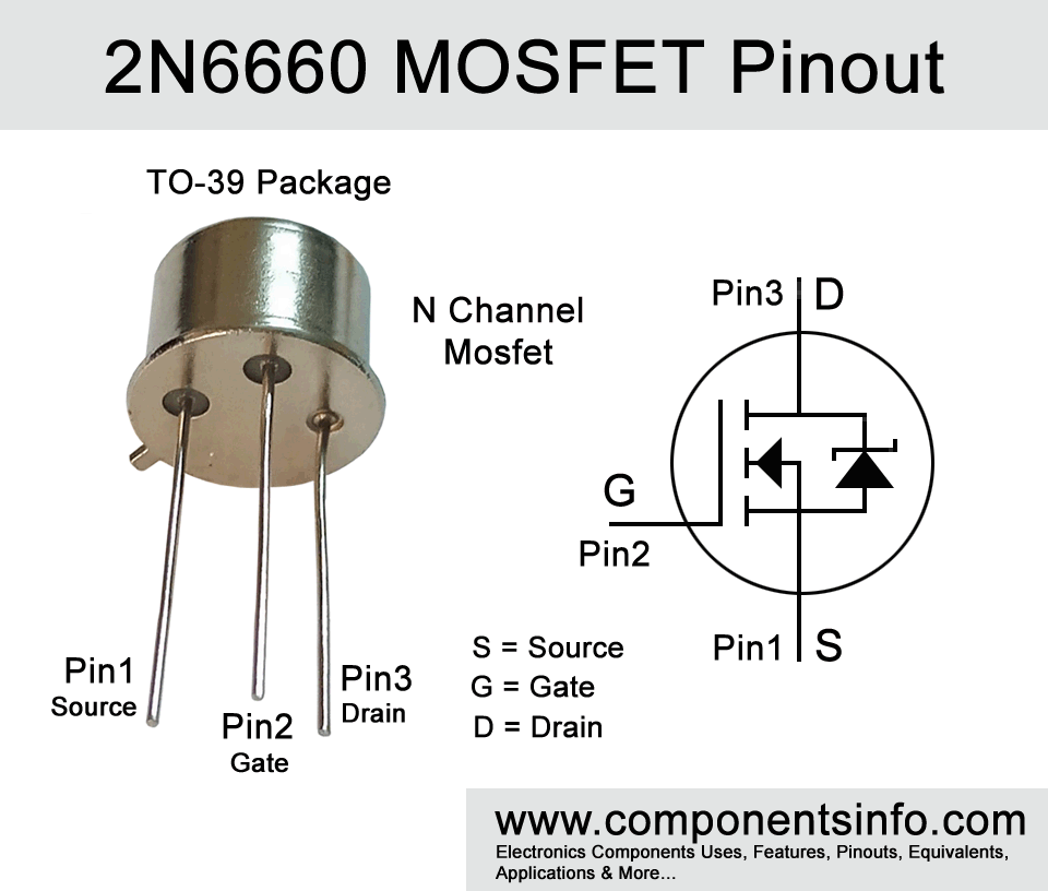 2N6660 MOSFET Explained: Pinout, Features, Applications, Specifications ...